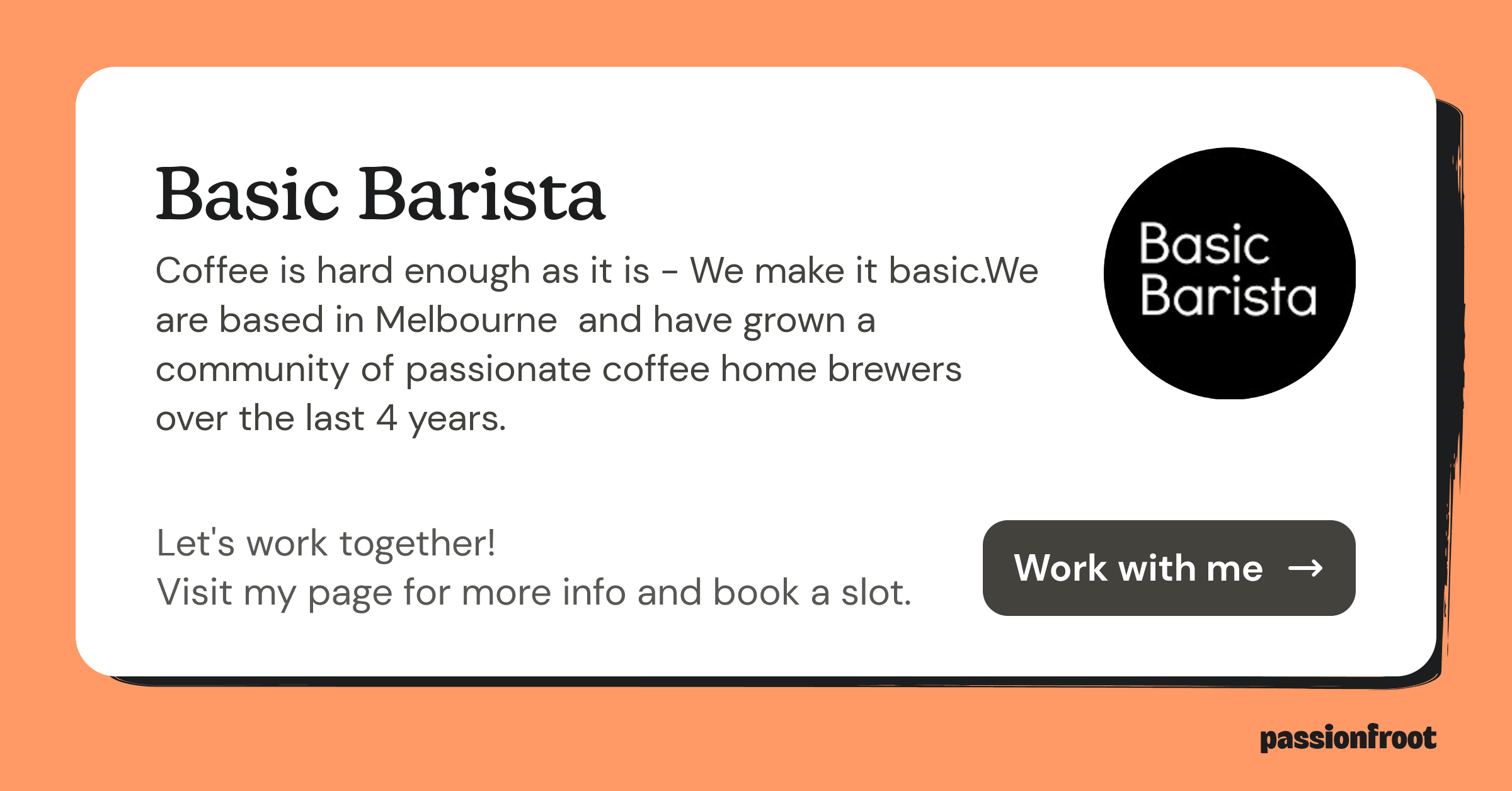 Basic Barista | Passionfroot