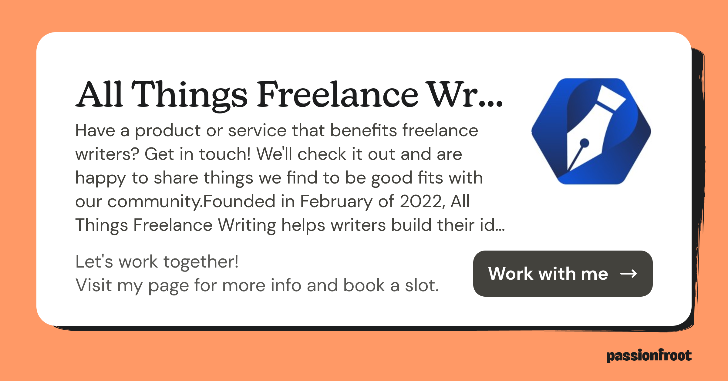 All Things Freelance Writing | Passionfroot