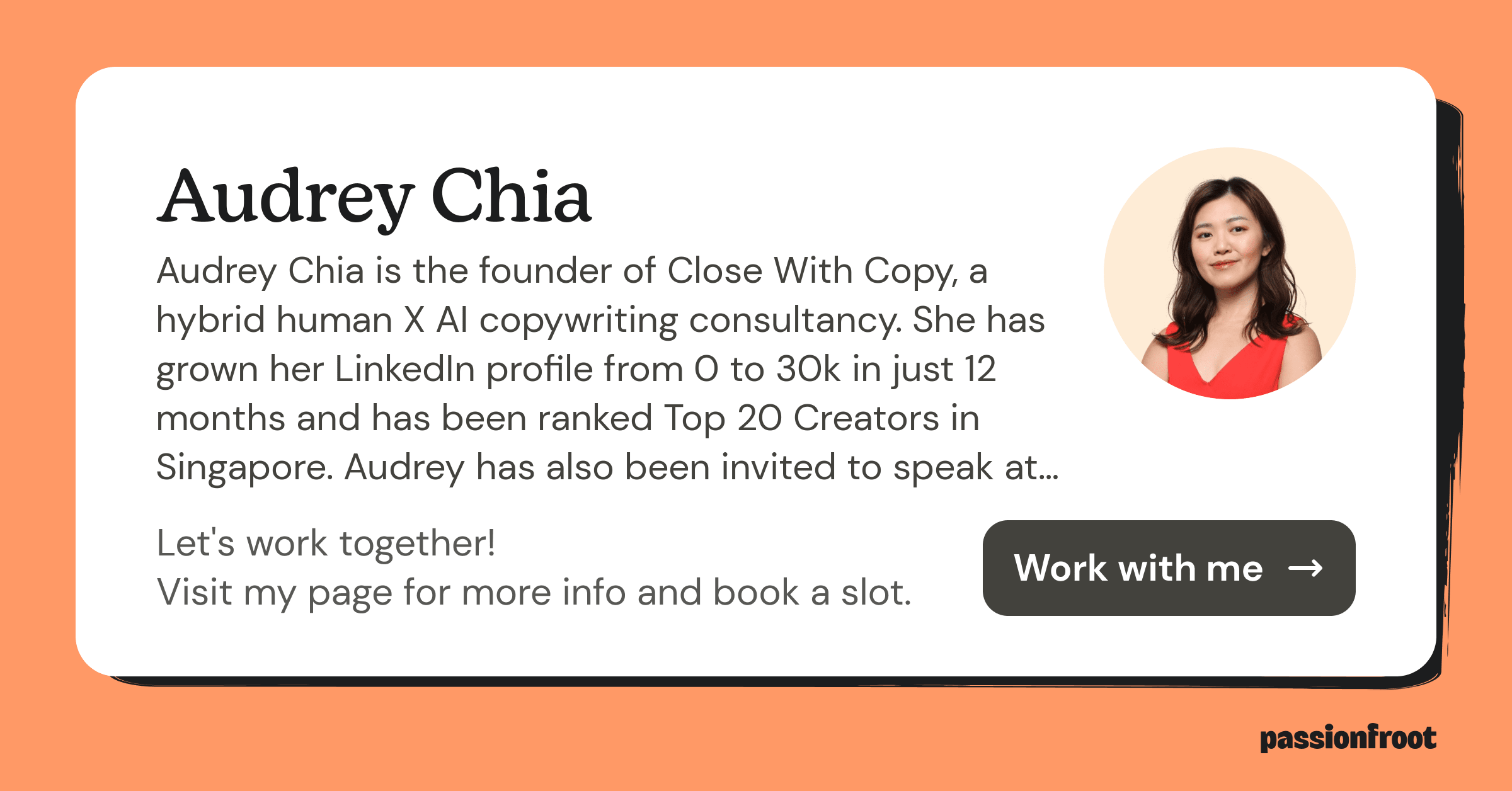 Audrey Chia | Passionfroot