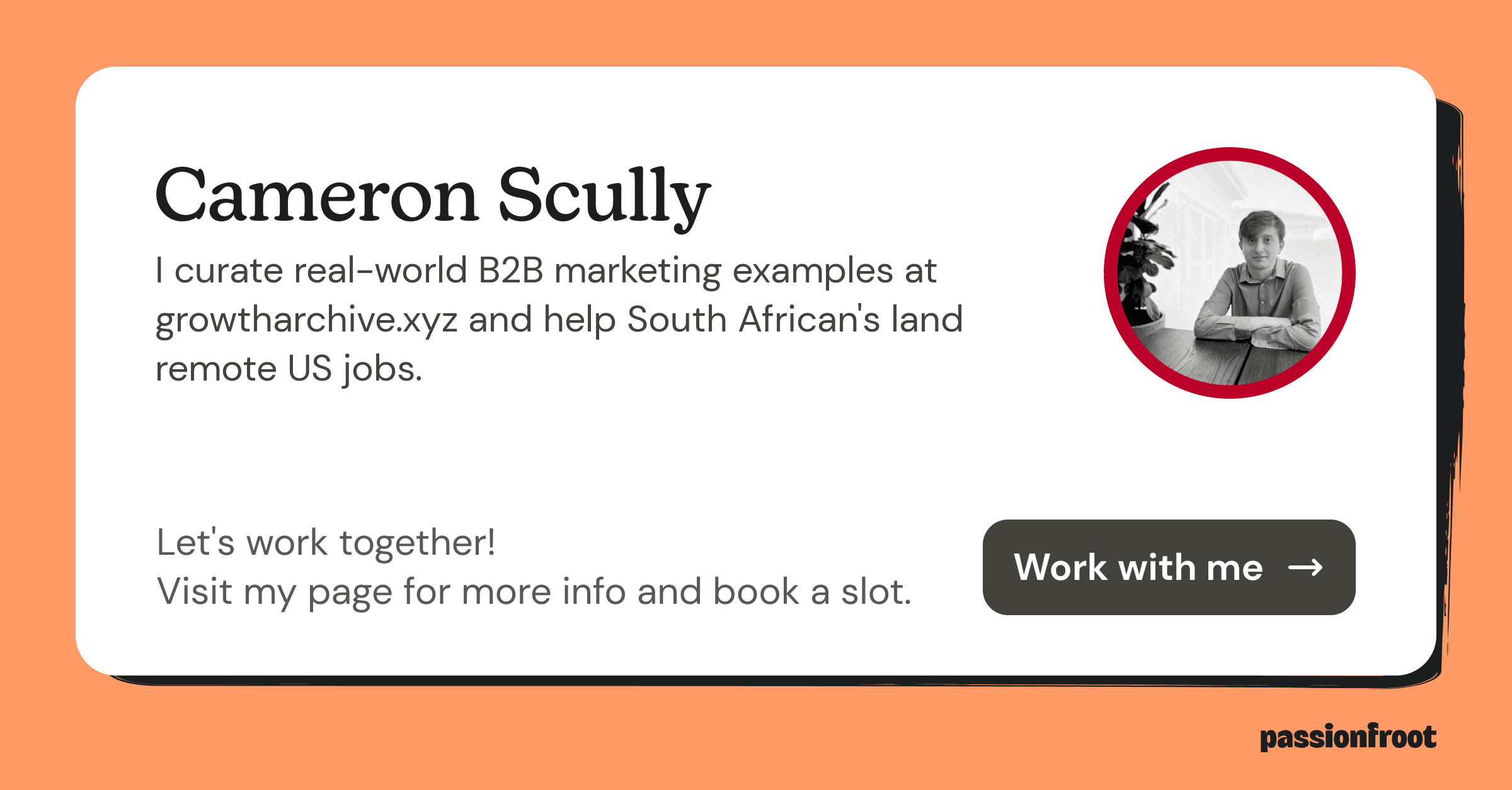 Cameron Scully | Passionfroot