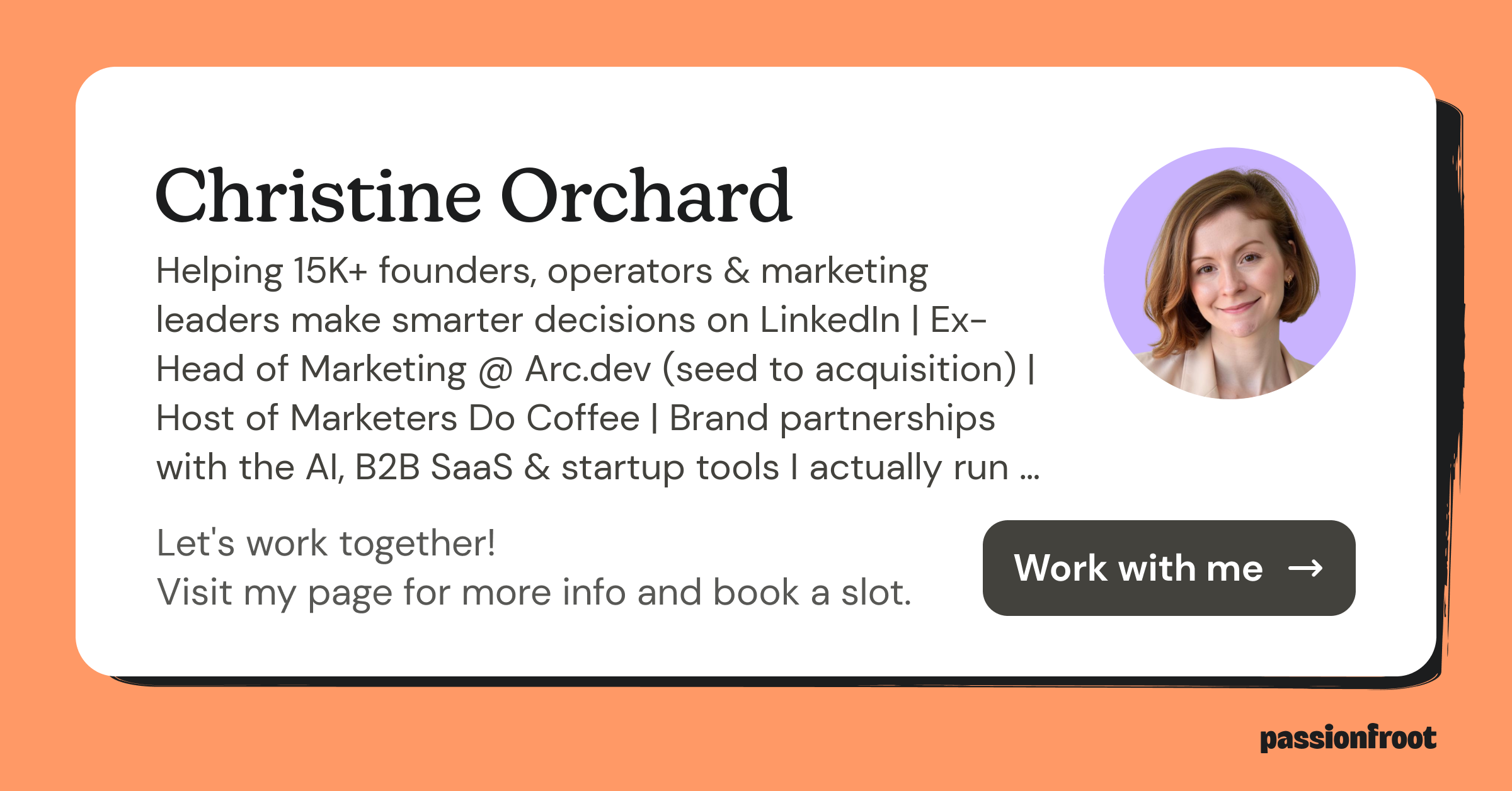 Christine Orchard | Passionfroot