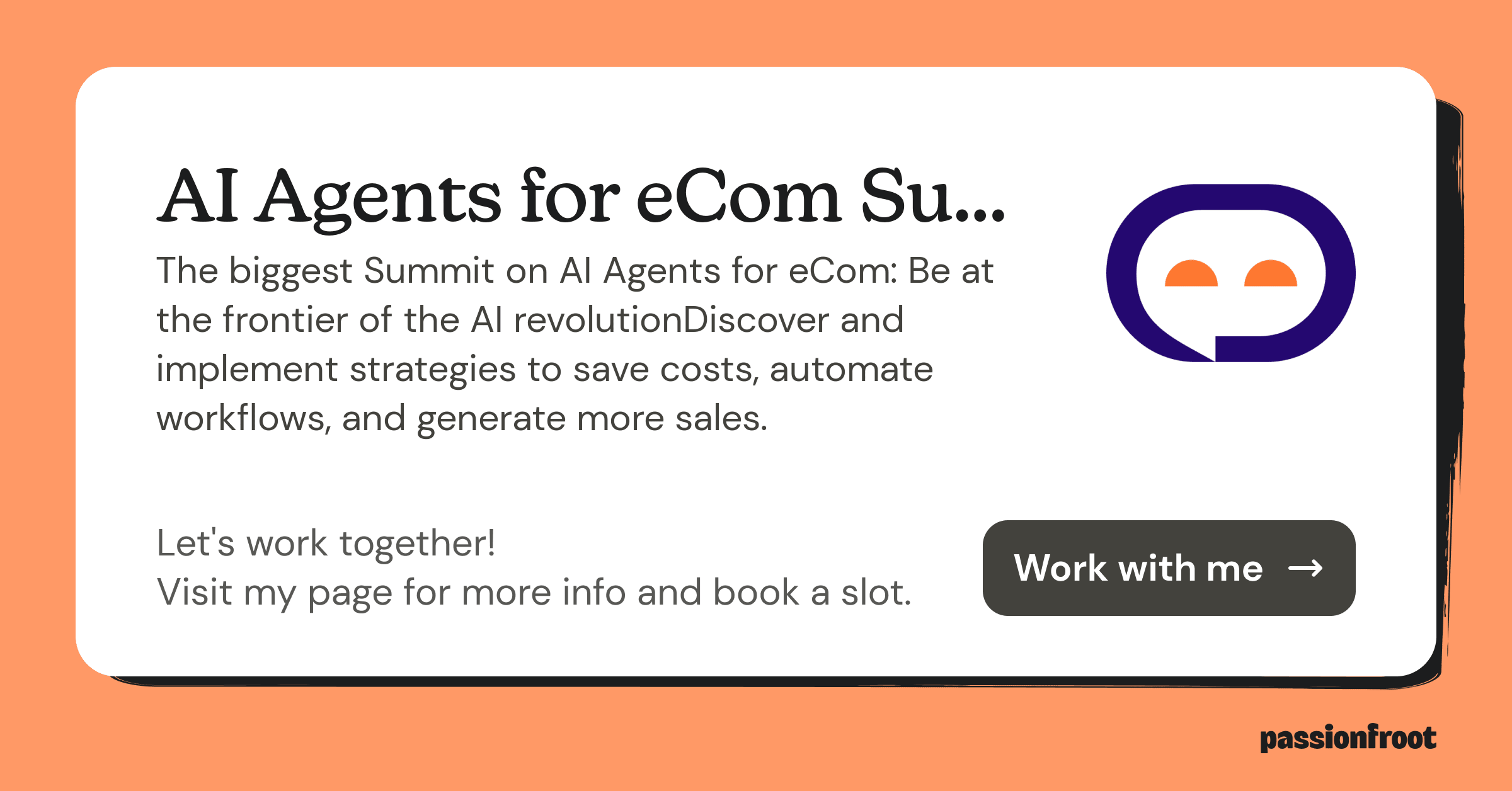 AI Agents for eCom Summit | Passionfroot