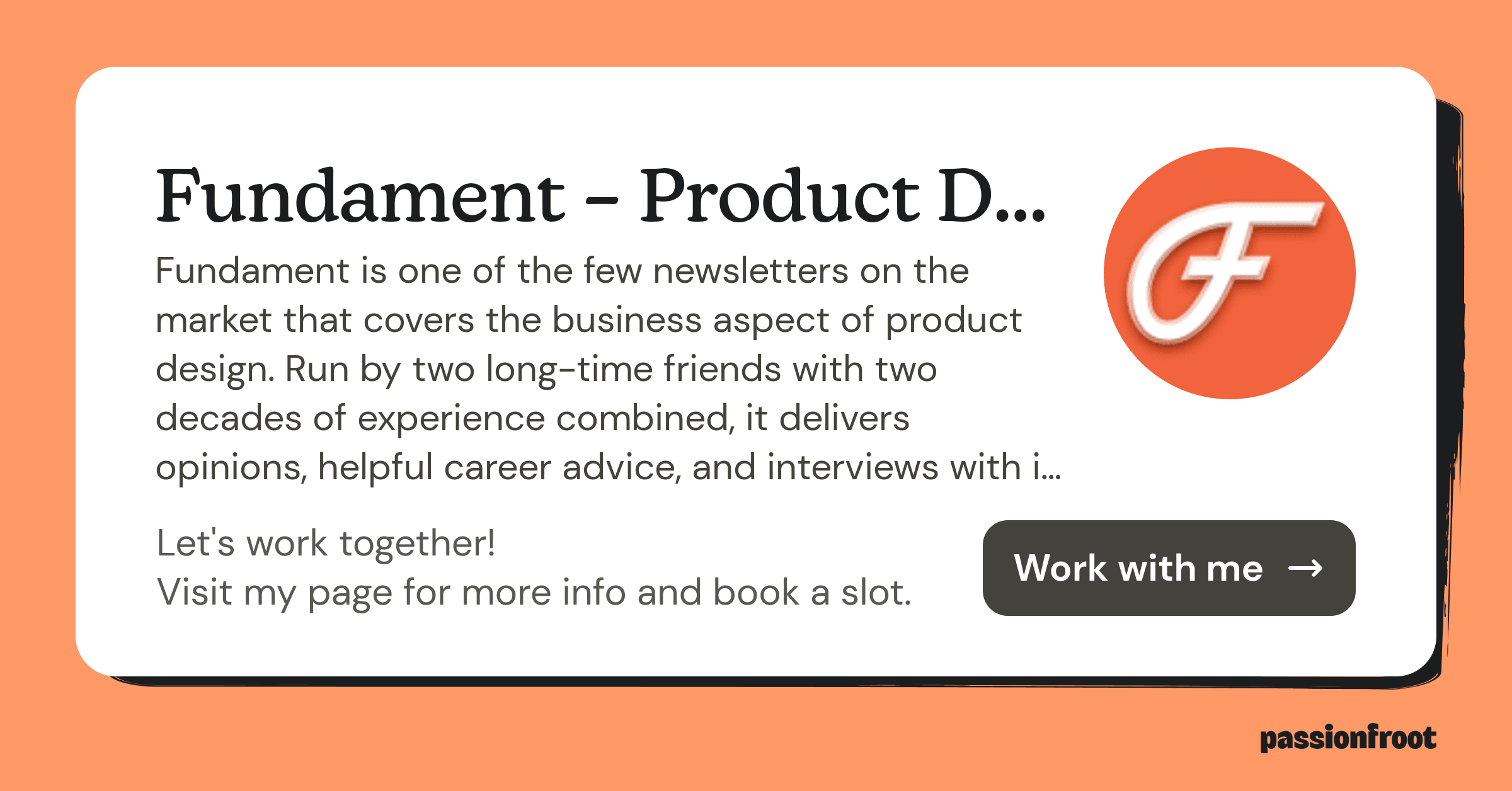 Fundament – Product Design Newsletter | Passionfroot