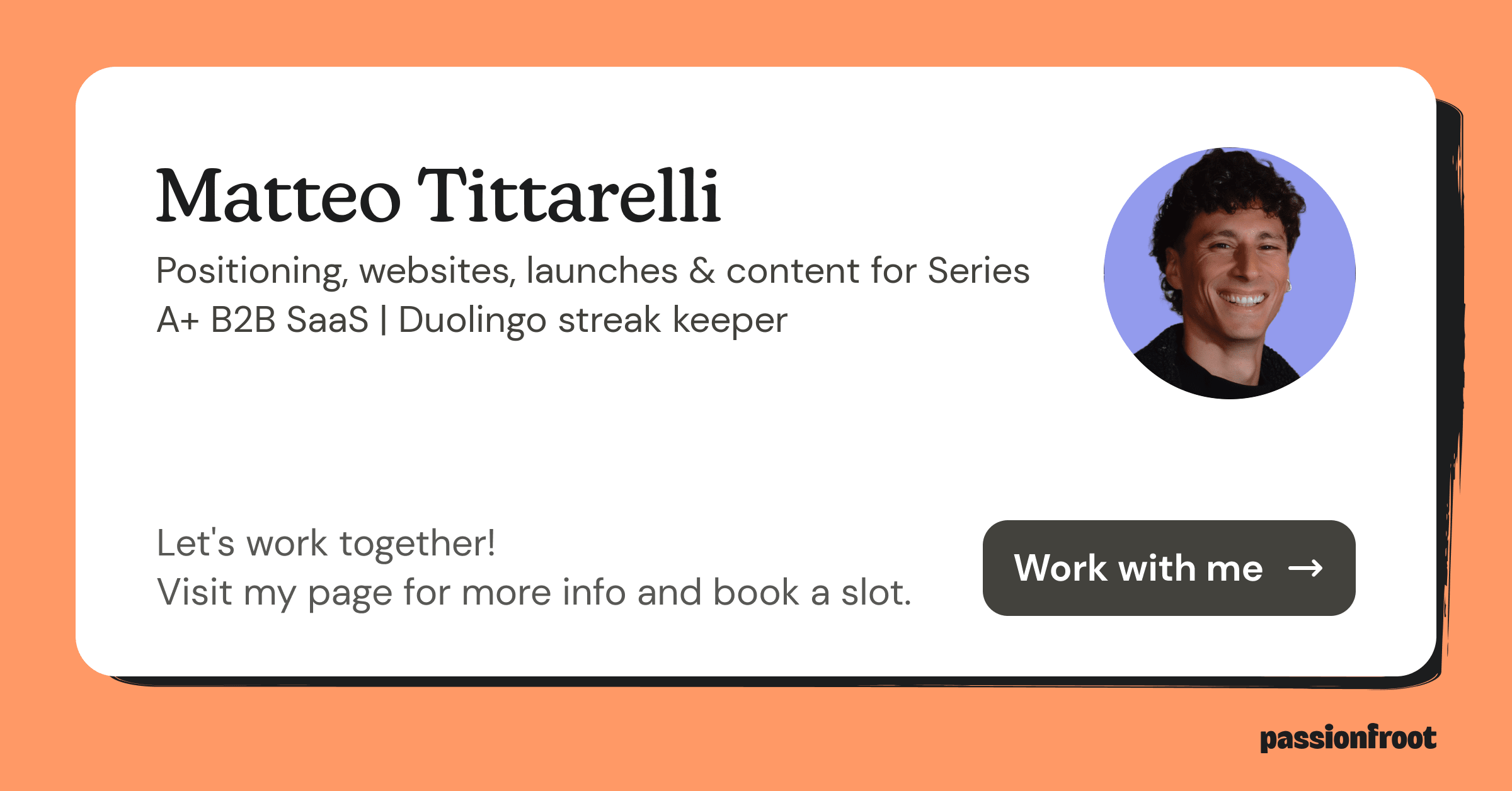 Matteo Tittarelli | Passionfroot