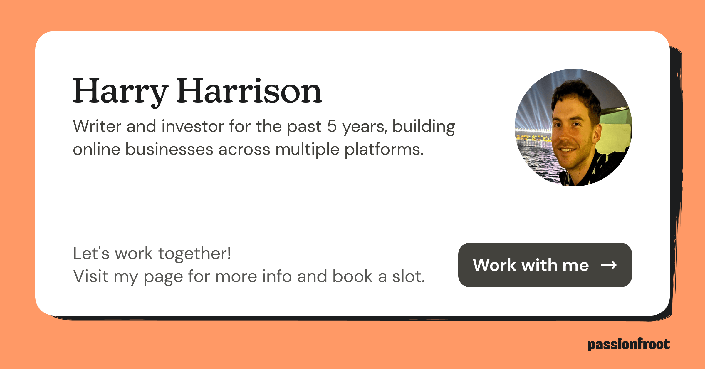 Harry Harrison | Passionfroot