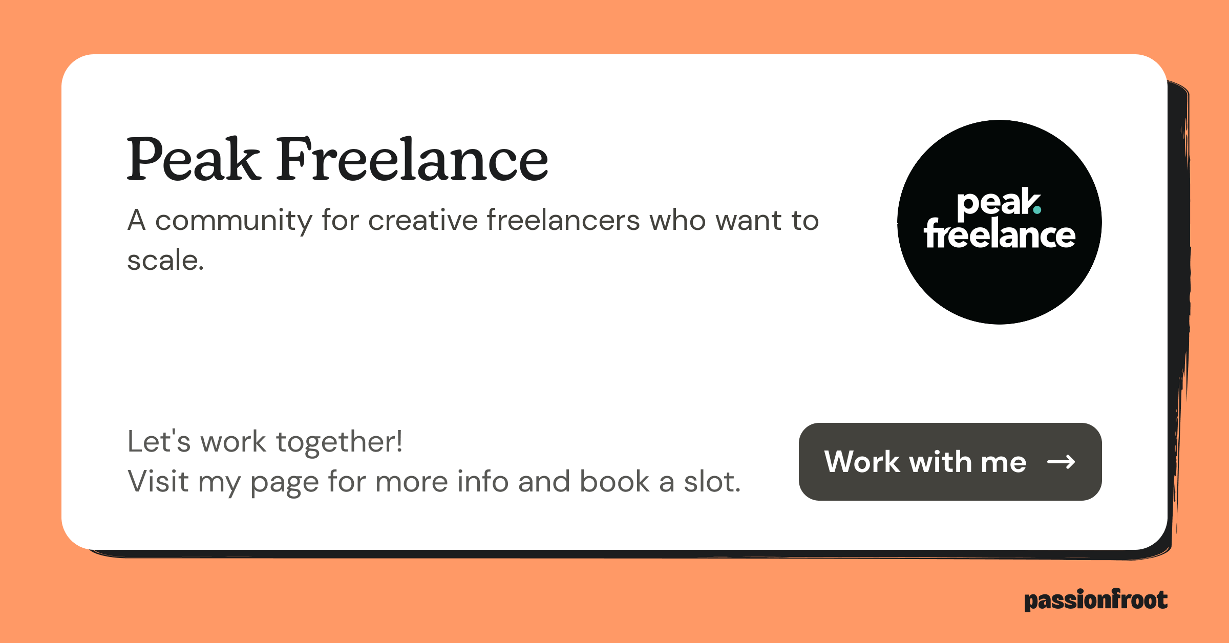 Peak Freelance | Passionfroot