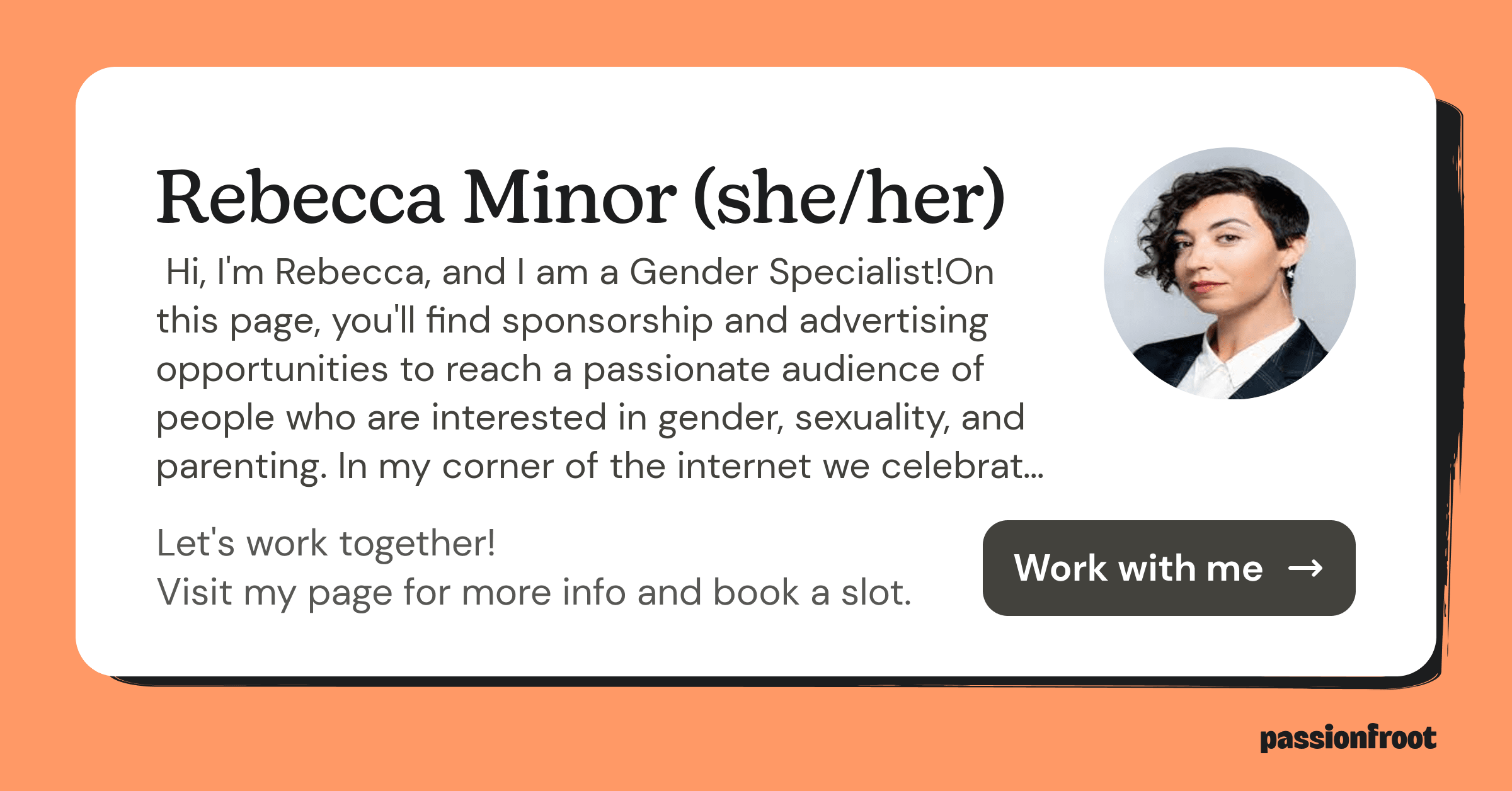 Rebecca Minor (she/her) | Passionfroot