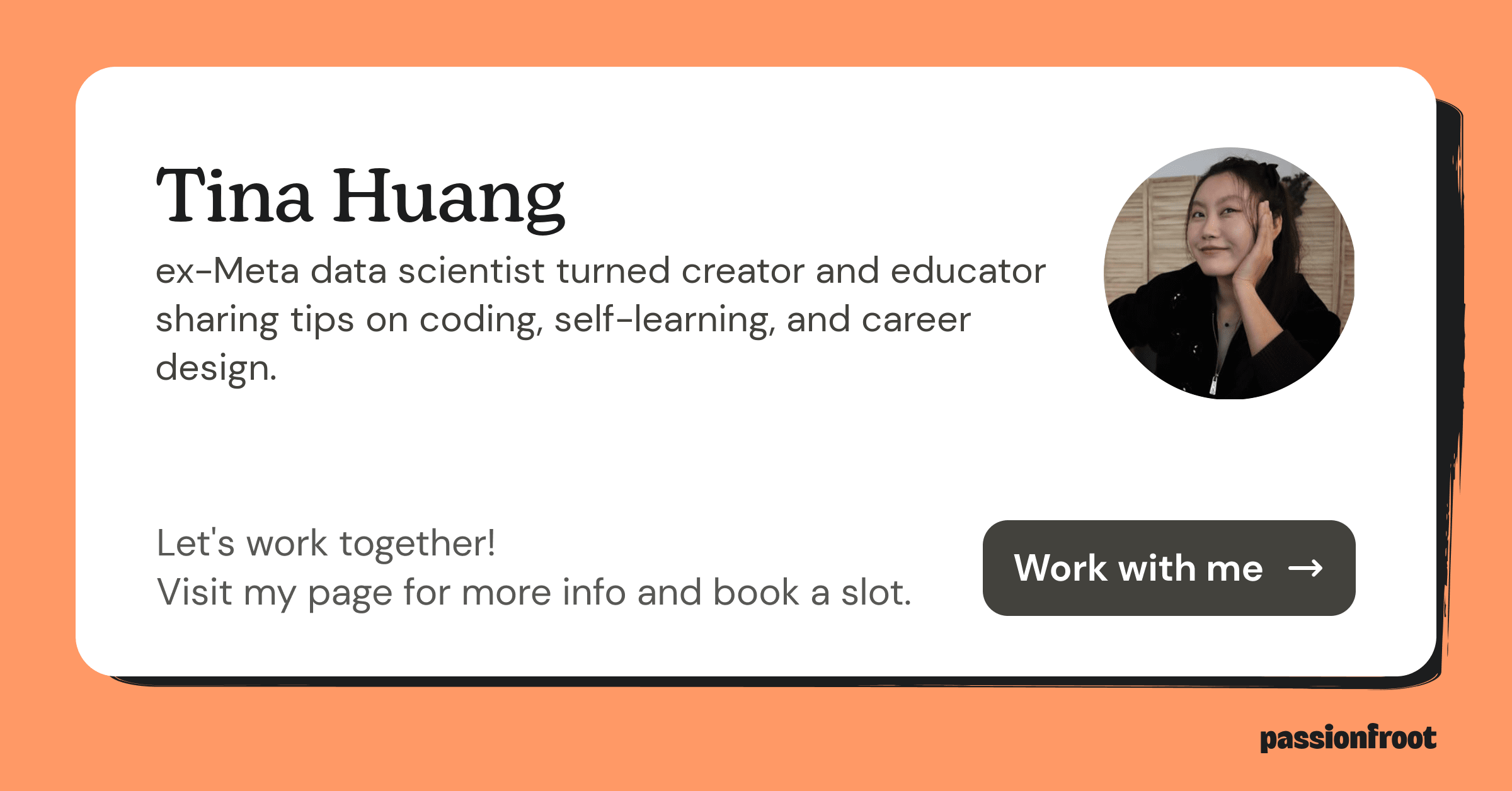 Tina Huang | Passionfroot